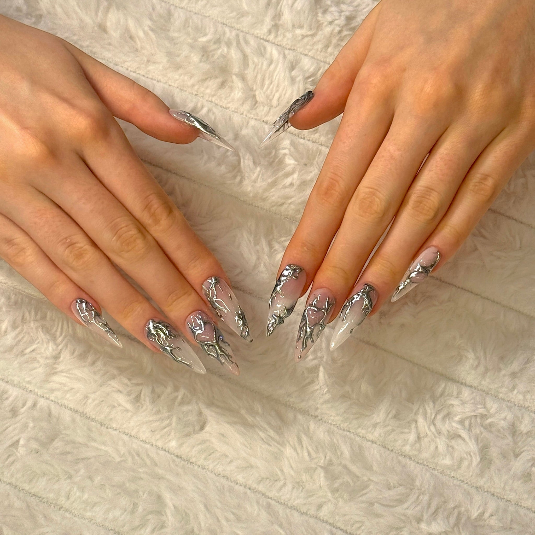 Chrome Press-On Nails | Reusable&Handmade Press-On Nails in EU&UK